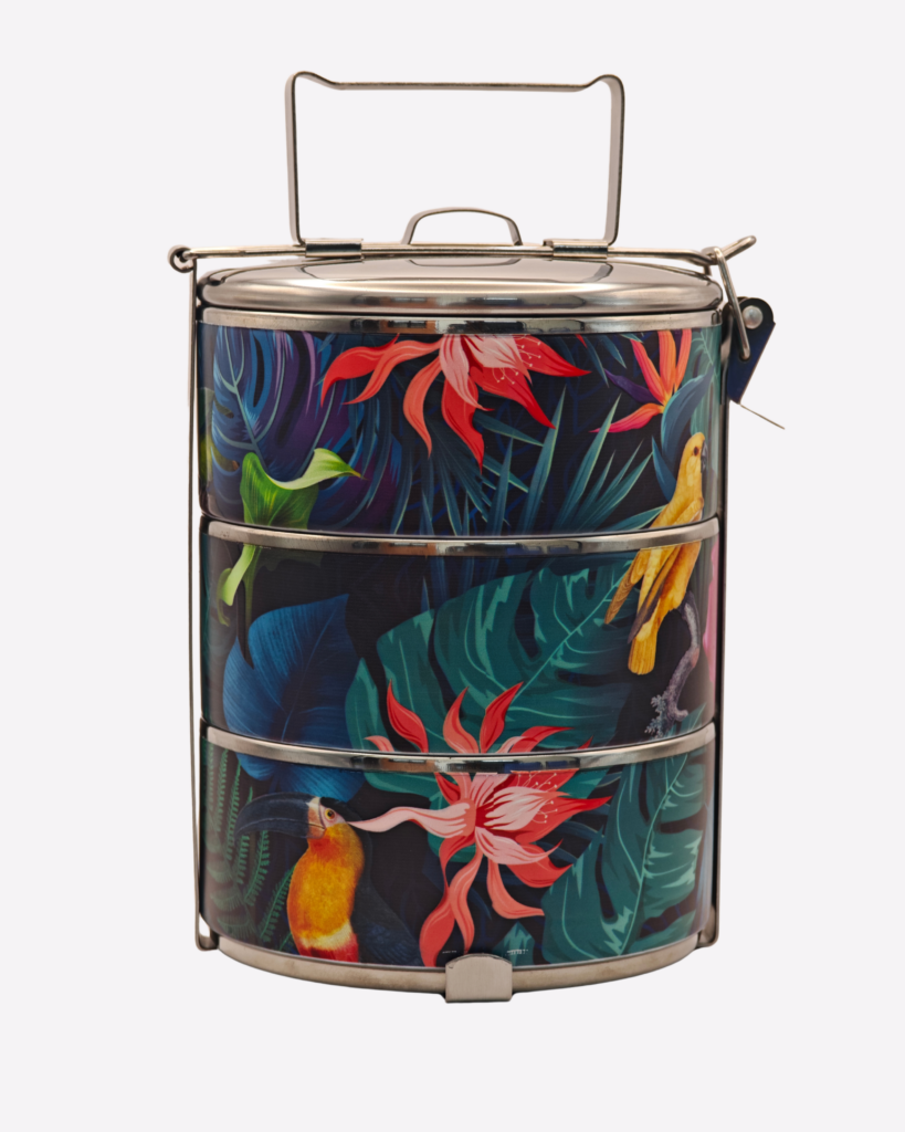 De.Wan 1958 by Chef Wan Limited Edition Floral 3-Tiered Tiffin Carrier ...